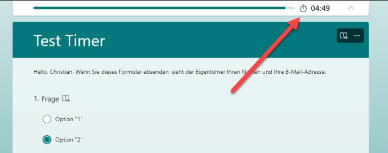 Lernkontrolle in FORMS erstellen
